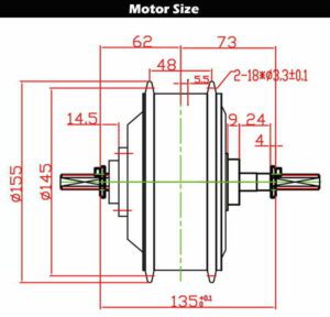 60 Volt 2000 Watt Hub Motor - ELDrive